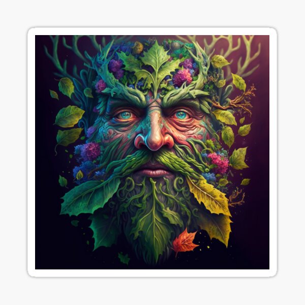 "Green Man" Sticker for Sale by AffirmDSG | Redbubble