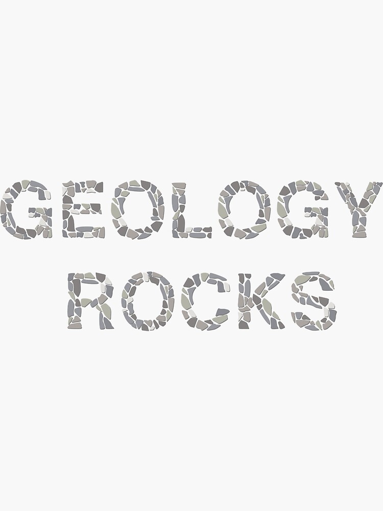 "Geology Rocks Typography" Sticker by yellow-designs | Redbubble