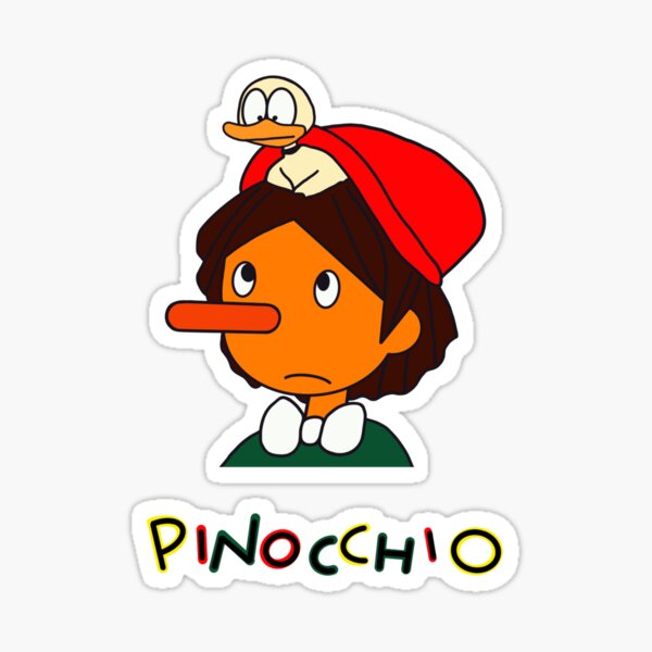 "Pinocchio 70s" Sticker for Sale by Diebuchmoewe | Redbubble