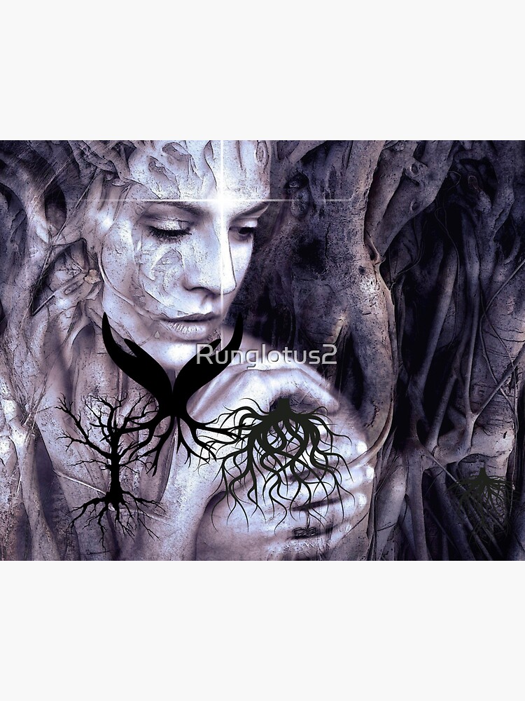 "woman with tree roots" Sticker for Sale by Runglotus2 | Redbubble