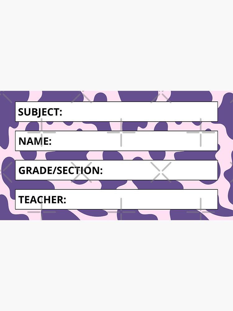 "Blank Name Tag Subject Teacher Animal Print #06" Sticker for Sale by ...