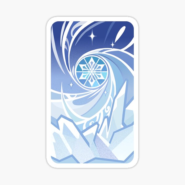 "Cryo Element | Genshin Impact" Sticker for Sale by sunichan | Redbubble
