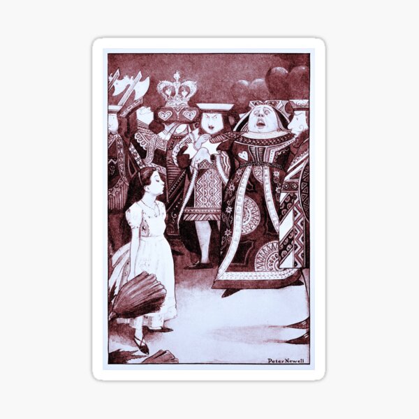 "Alice Meets The Red Queen" Sticker for Sale by fLAtDiSk | Redbubble
