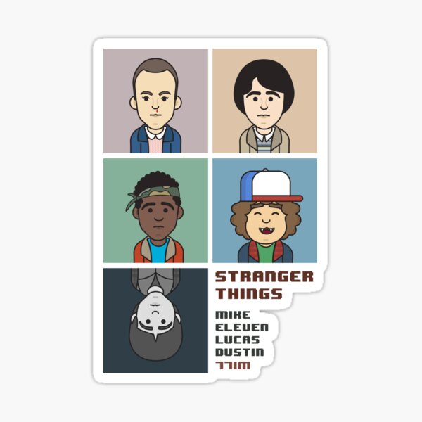 "Stranger Things Cast" Sticker by nelvaandrea | Redbubble