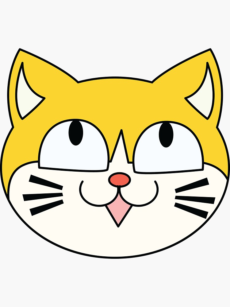 "Nagatoro San yellow cat" Sticker for Sale by manapots | Redbubble