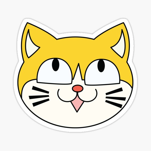 "Nagatoro San yellow cat" Sticker for Sale by manapots | Redbubble