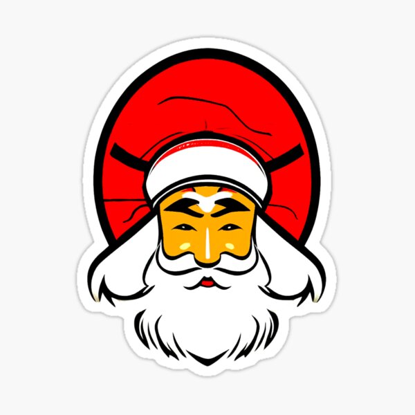 "Christmas Japanese Santa Claus samurai" Sticker for Sale by Gala-life1 ...