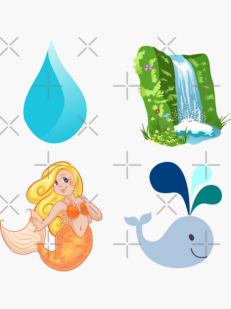 "Set of four hydro water designs" Sticker for Sale by katloganusa ...