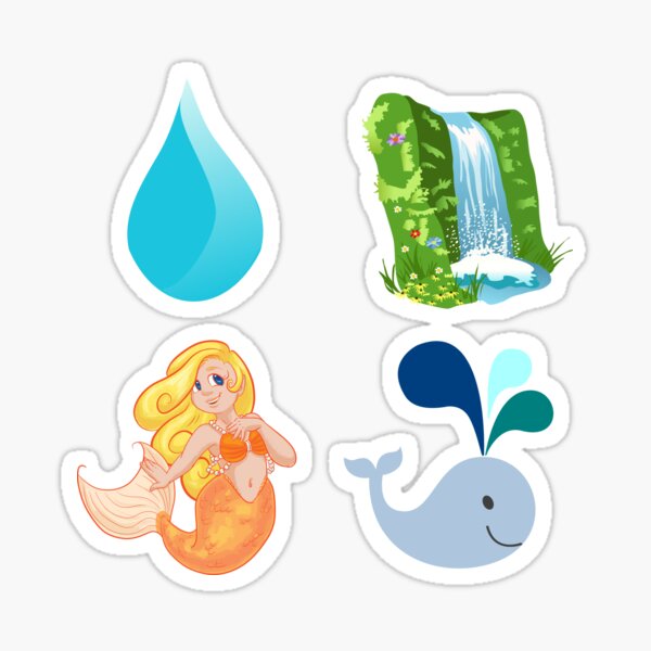"Set of four hydro water designs" Sticker for Sale by katloganusa ...