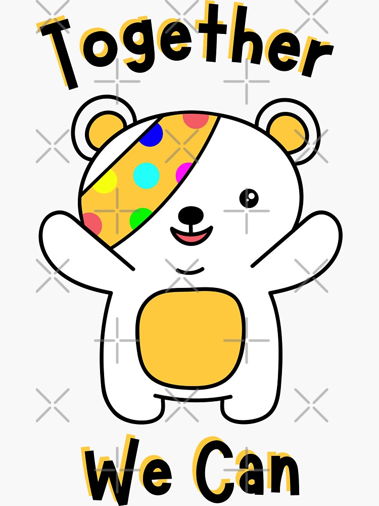 "Pudsey asda - Together we can" Sticker for Sale by MetaVecArt | Redbubble