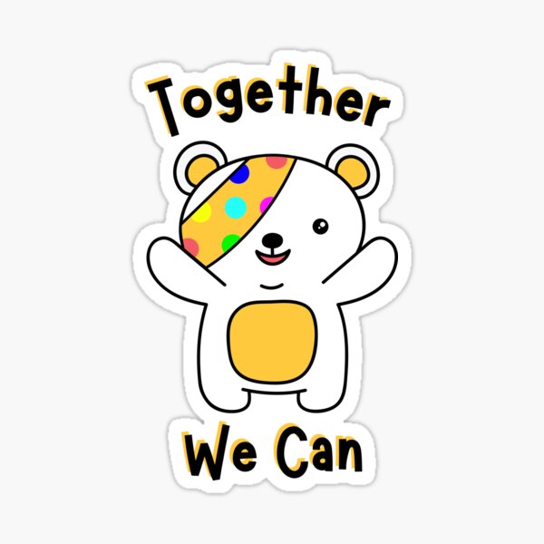 "Pudsey asda - Together we can" Sticker for Sale by MetaVecArt | Redbubble
