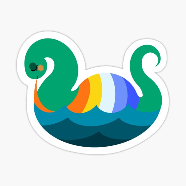 "Nessie Pride - AroAce" Sticker for Sale by Purple-Capybara | Redbubble