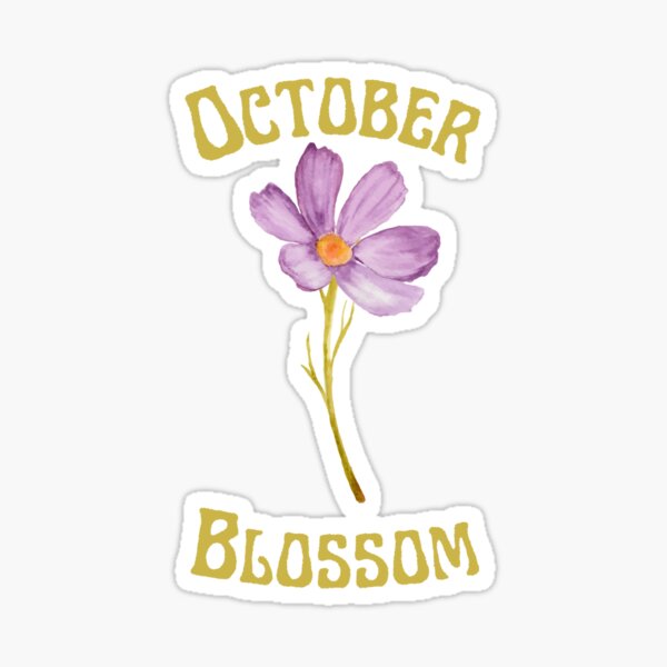 "October Birth Flower" Sticker for Sale by Scaratti | Redbubble