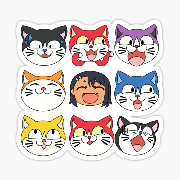 Pegatina Nagatoro San Cats De Manapots Redbubble