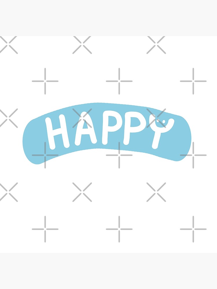 "Handwritten Happy Design With A Smiley Face" Poster for Sale by ...