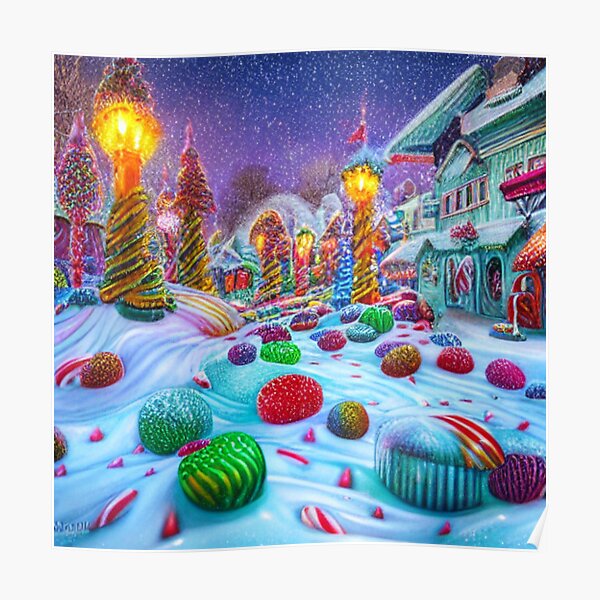 "Candyland winter wonderland " Poster for Sale by dwhowe | Redbubble