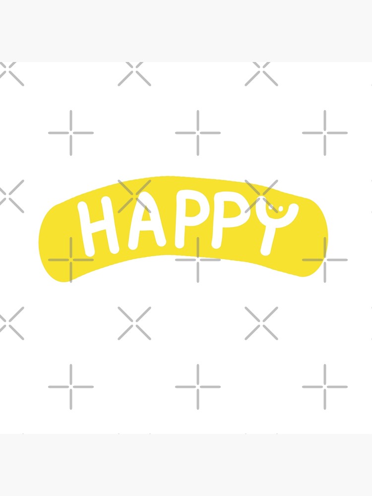 "Handwritten Happy Design With A Smiley Face" Poster for Sale by ...