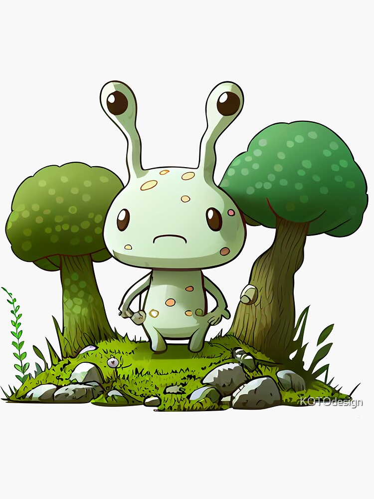 "Moody Funny Creature" Sticker for Sale by KOTOdesign | Redbubble