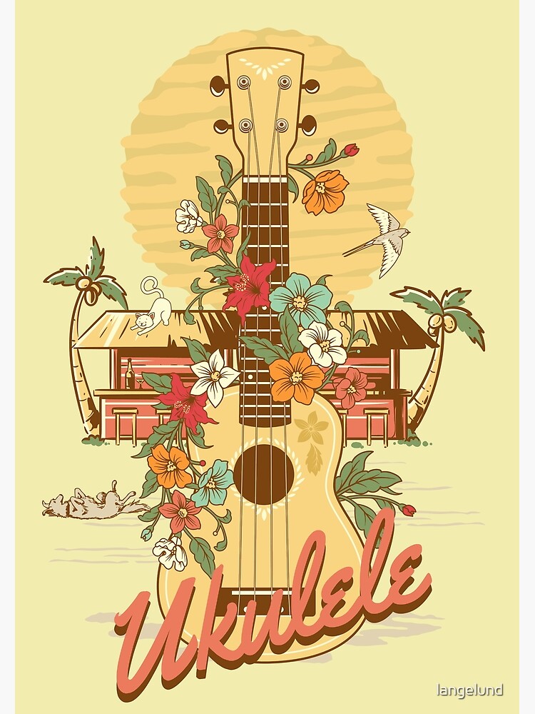 "Ukulele In The Sun" Poster for Sale by langelund | Redbubble