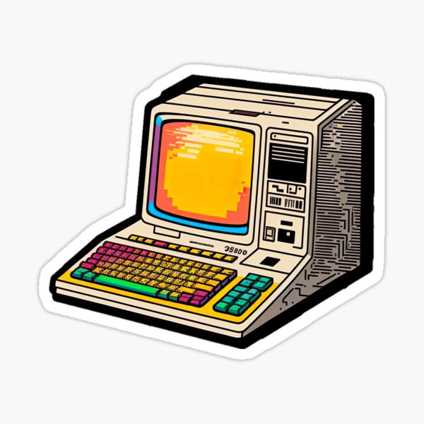 "Retro Computer #2" Sticker for Sale by HereisSomeArt1 | Redbubble