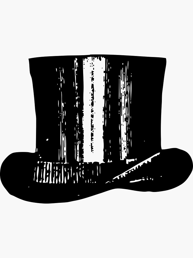 "Old Fashioned Hat" Sticker for Sale by Chocodole | Redbubble