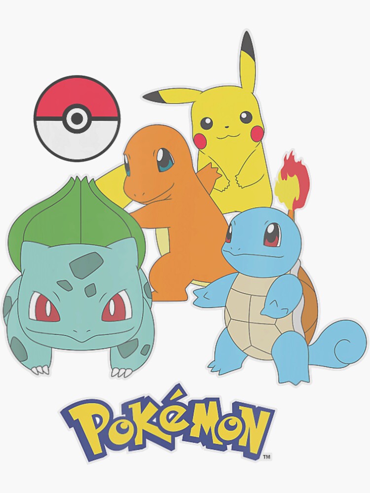 "Pokémon First Generation Group Shot" Sticker for Sale by ...