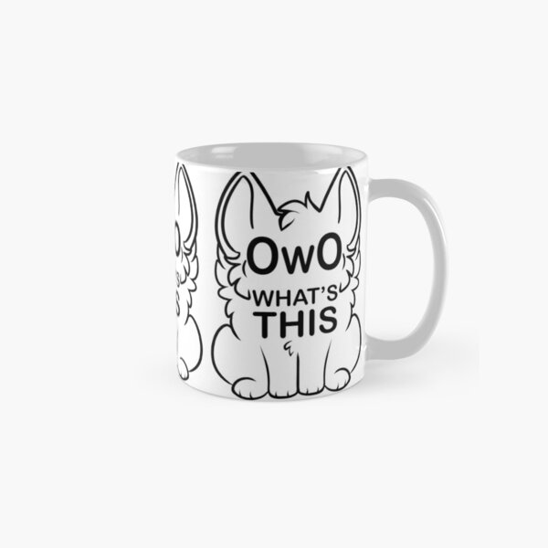 "OwO What's This? - black text" Coffee Mug for Sale by 8Bit-Paws ...