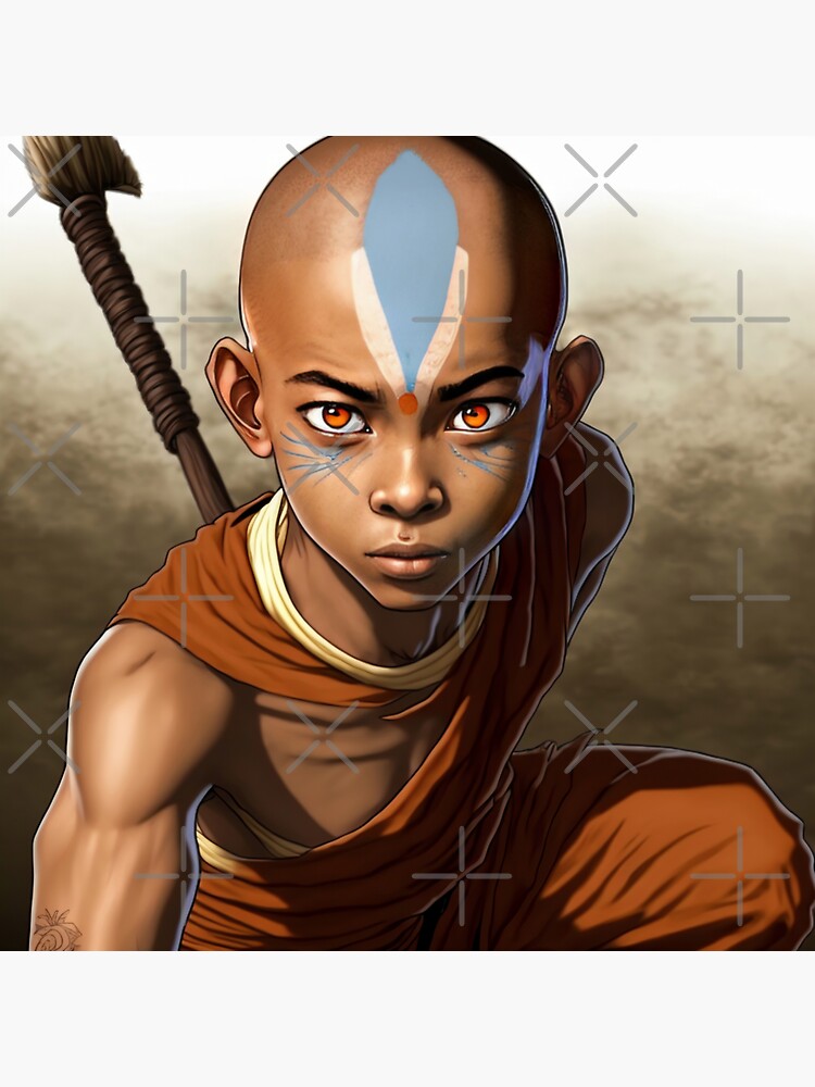 "Aang" Sticker for Sale by guiofsaints | Redbubble