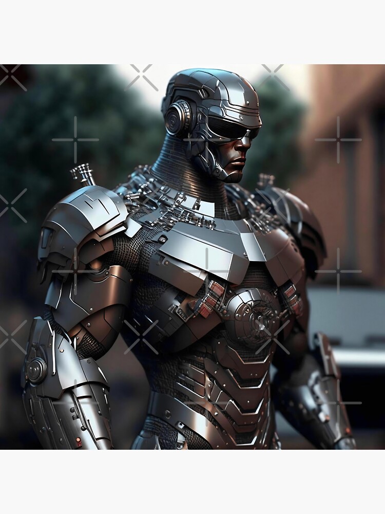 "Black Robocop" Sticker for Sale by guiofsaints | Redbubble