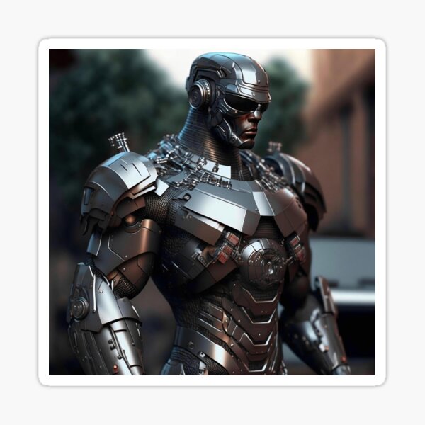 "Black Robocop" Sticker for Sale by guiofsaints | Redbubble
