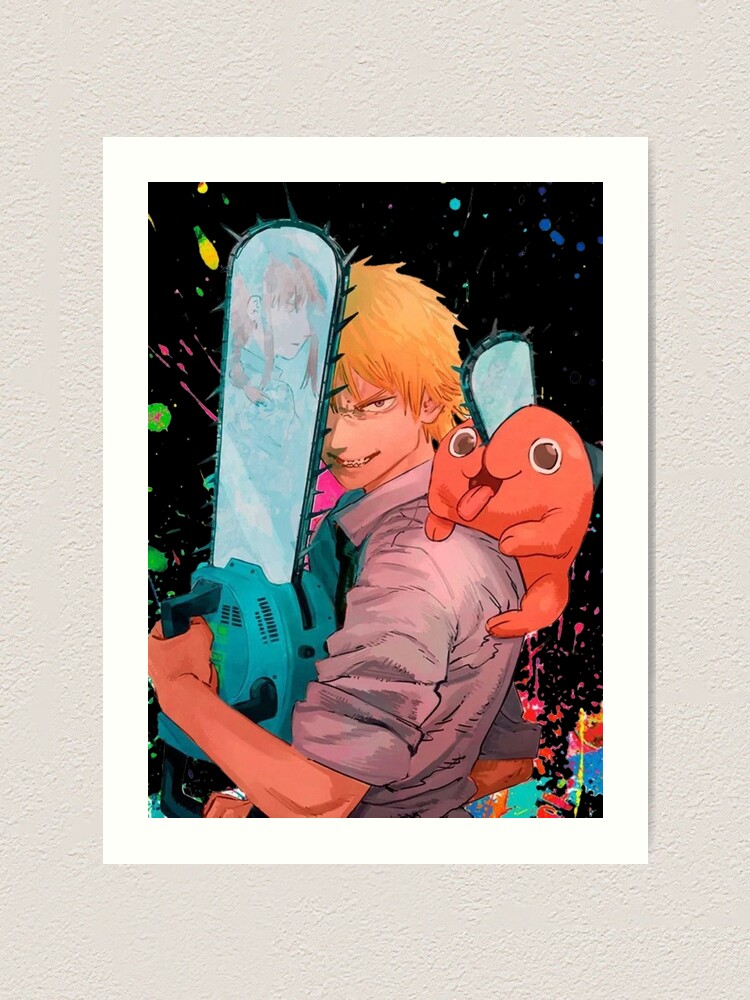 "denji and pochita, chainsawman" Art Print for Sale by Ricon-Otaku ...