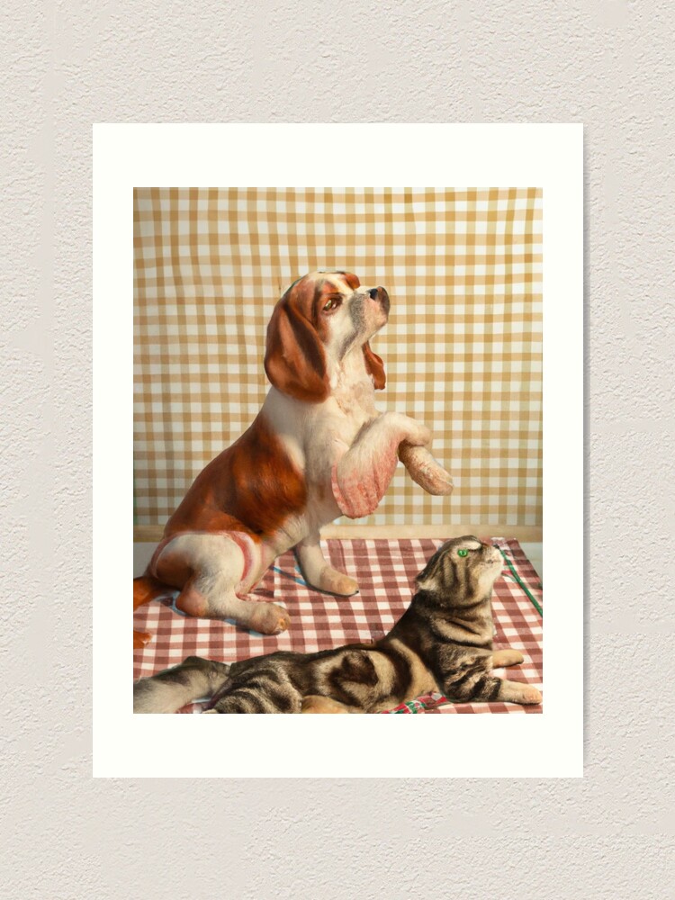 "Gingham Dog and Calico Cat in style of Michelangelo (AI Generated Art ...