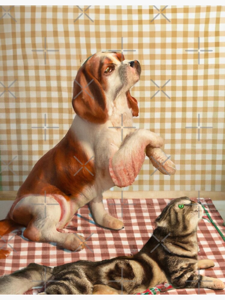 "Gingham Dog and Calico Cat in style of Michelangelo (AI Generated Art ...