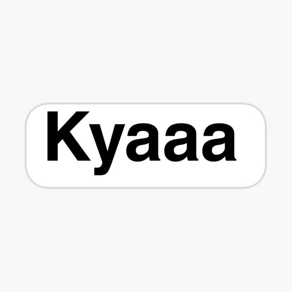 "Kyaaa - Jennie (black font)" Sticker for Sale by Idolization | Redbubble