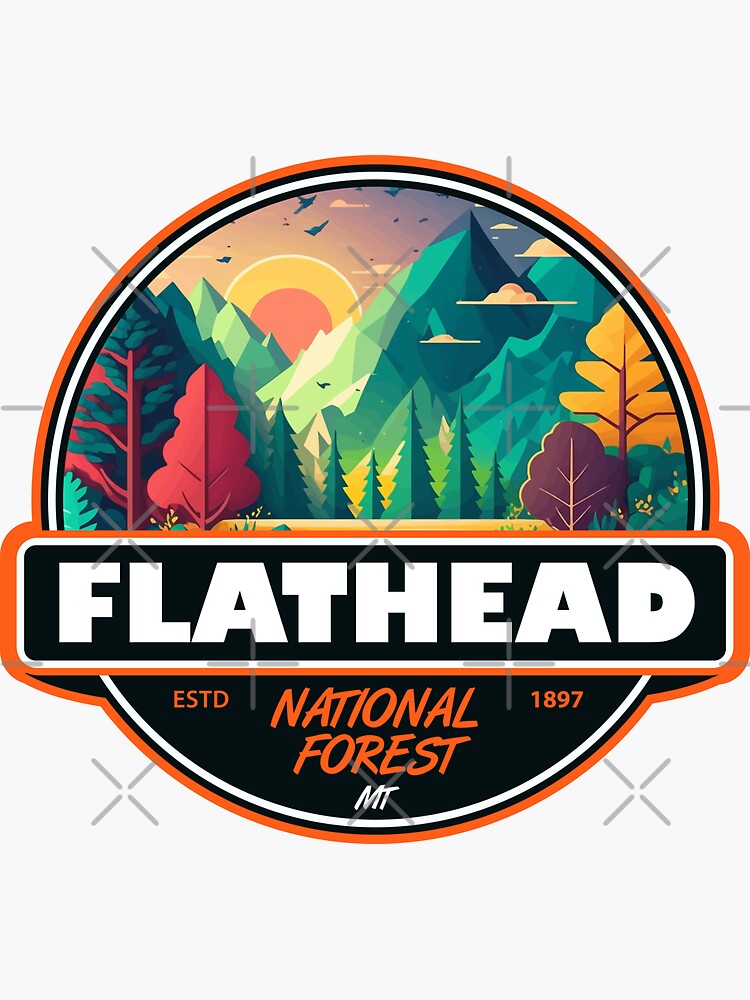 "Flathead National Forest Montana Emblem" Sticker for Sale by ...