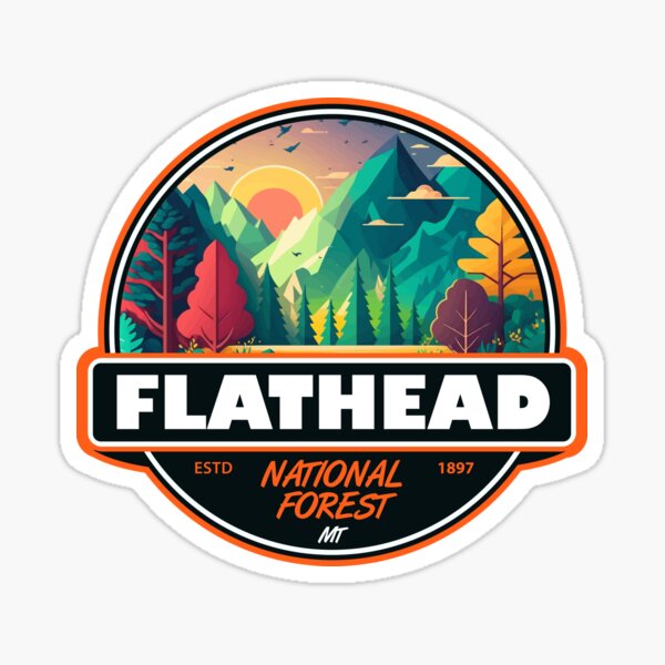 "Flathead National Forest Montana Emblem" Sticker for Sale by ...