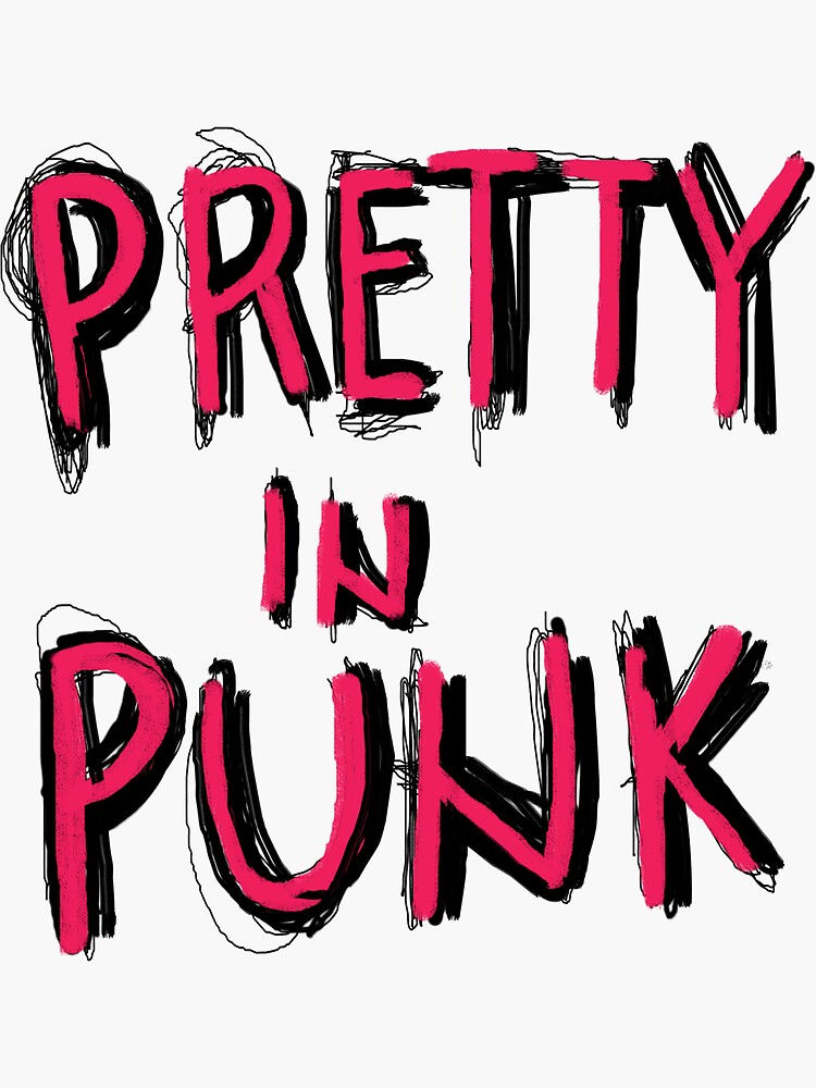 "Pretty in punk" Sticker for Sale by 3ET3 | Redbubble