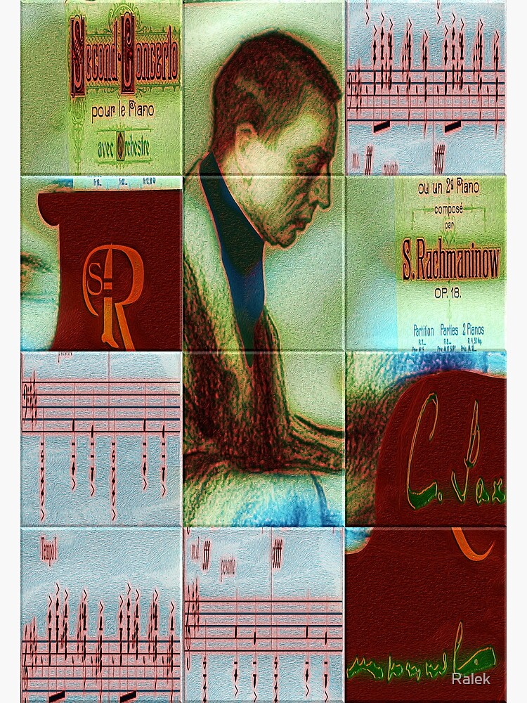 " AMAZING PAINTING ABSTRACT PORTRAIT OF SERGEI RACHMANINOFF PIANIST ...