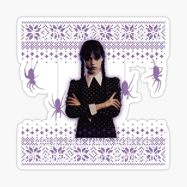 "Wednesday Addams Souless Christmas Jumper" Sticker for Sale by ...