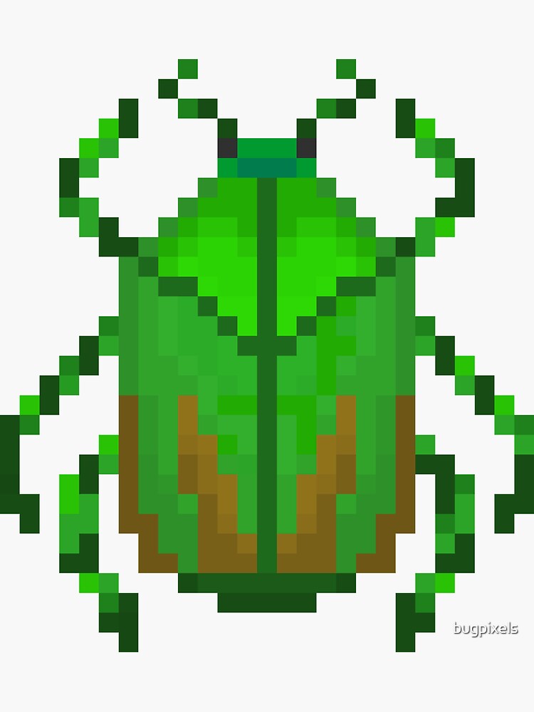 "June Bug/May Beetle Pixel Art" Sticker for Sale by bugpixels | Redbubble