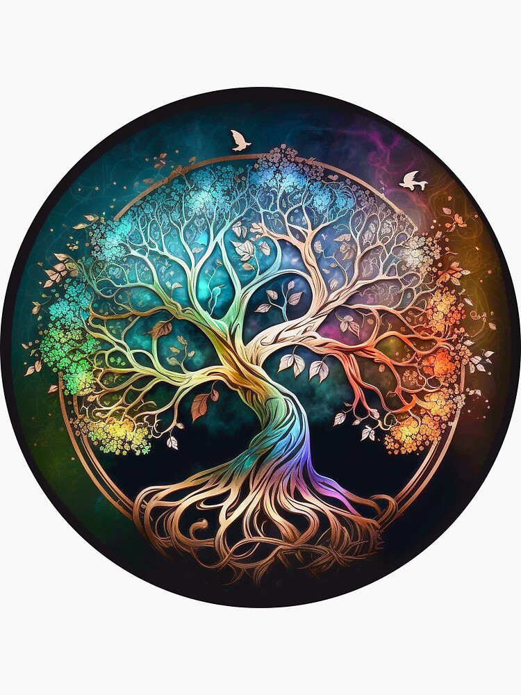 "Rainbow Tree of Life" Sticker for Sale by Liefeldae | Redbubble