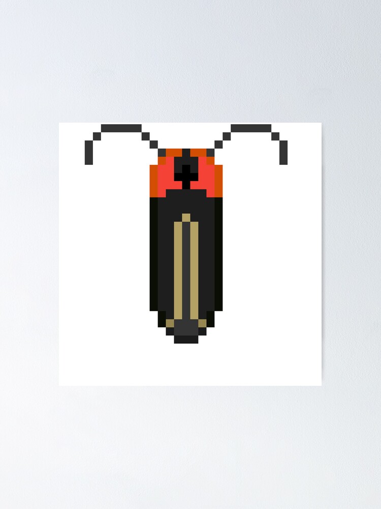 "Firefly/Lightning Bug Pixel Art Design" Poster for Sale by bugpixels ...