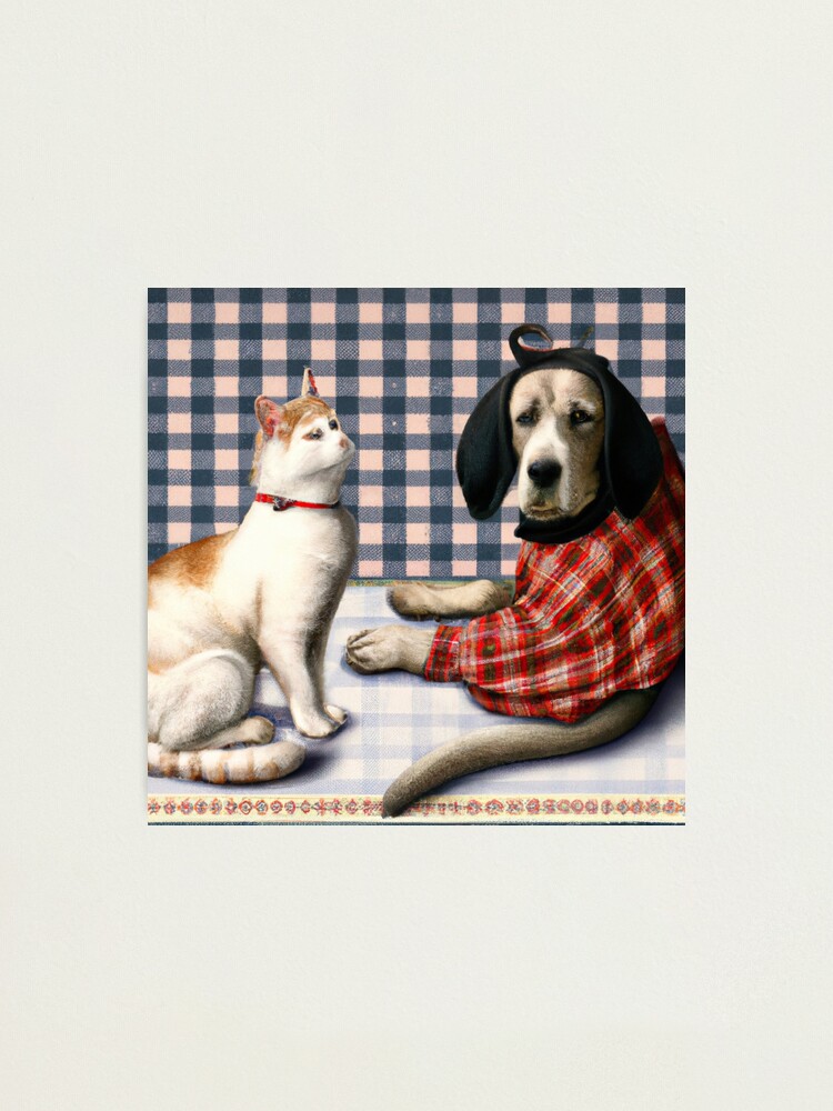 "Gingham Dog and Calico Cat in style of Raphael (AI Generated Art ...