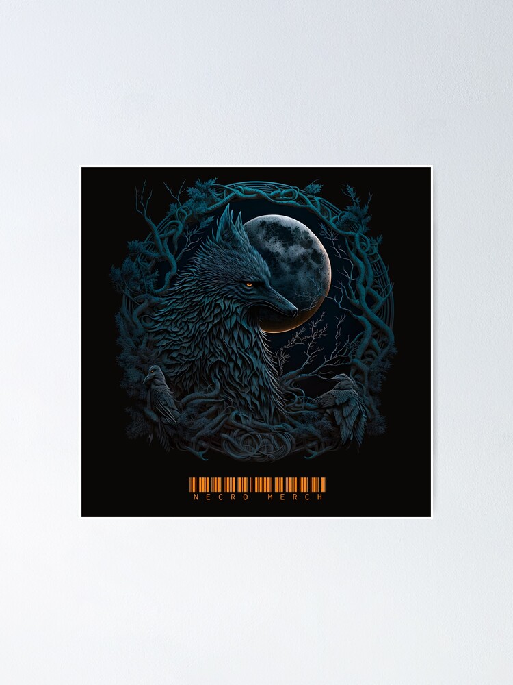 "Raven Wolf - Necro Merch " Poster for Sale by NecroMerch | Redbubble