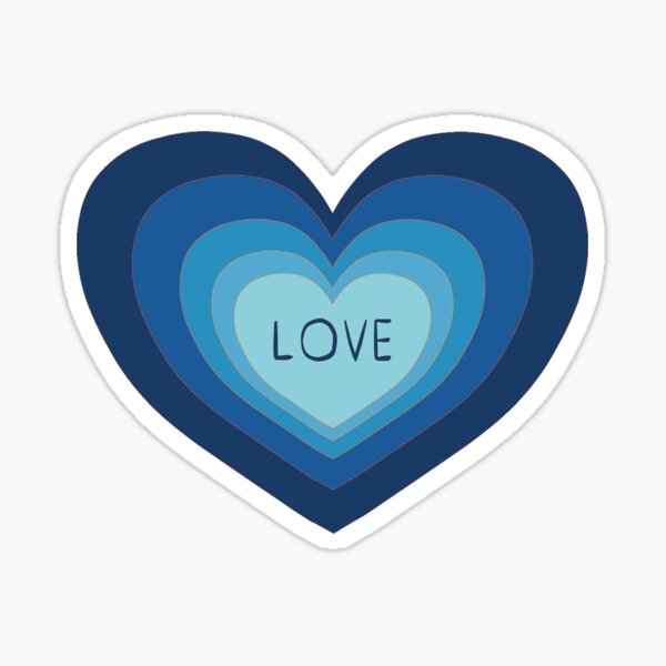 "Love blue Heart symbol of love" Sticker for Sale by Fransyn | Redbubble