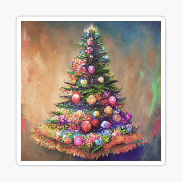 "Christmas tree #27" Sticker for Sale by NatureSight | Redbubble