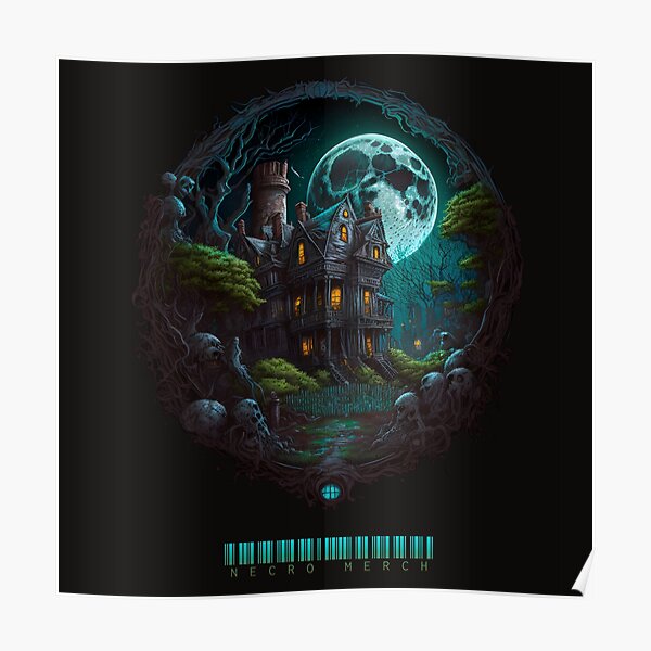 "Haunted Mansion - Necro Merch " Poster for Sale by NecroMerch | Redbubble