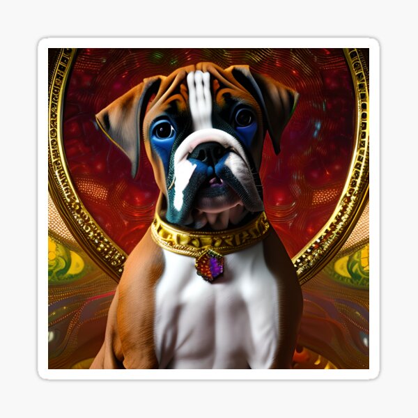 "Cute Adorable Boxer" Sticker for Sale by 4Dreamdesign | Redbubble