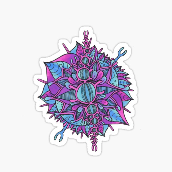 "Purple and Blue Doodle Bubble " Sticker for Sale by TakoraTakora ...