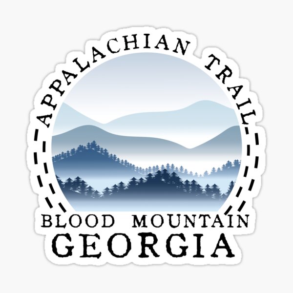 "Appalachian Trail Hikers Hiking at Blood Mountain Georgia" Sticker for ...